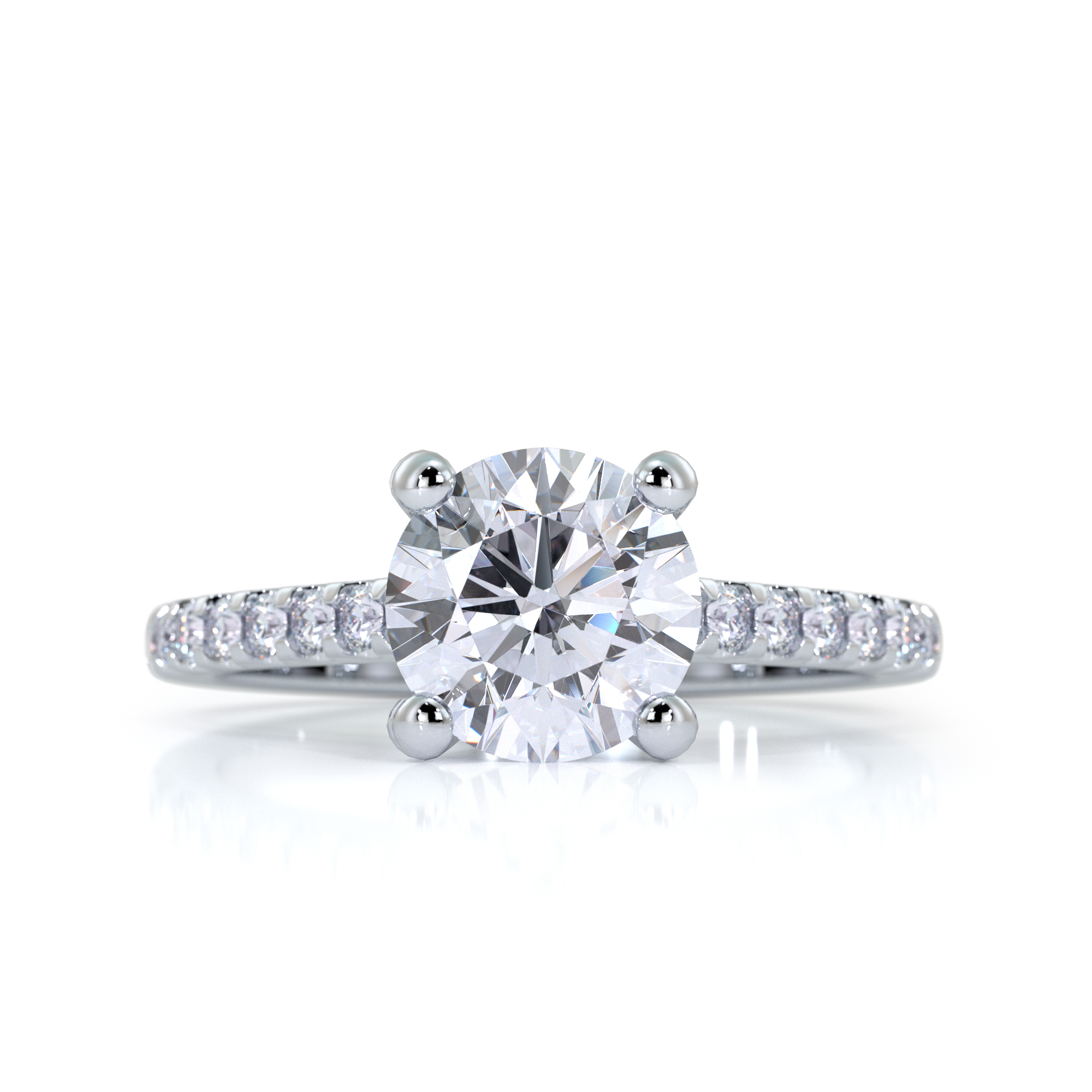 Helena, A Vibrant Pavé Diamond Engagement Setting