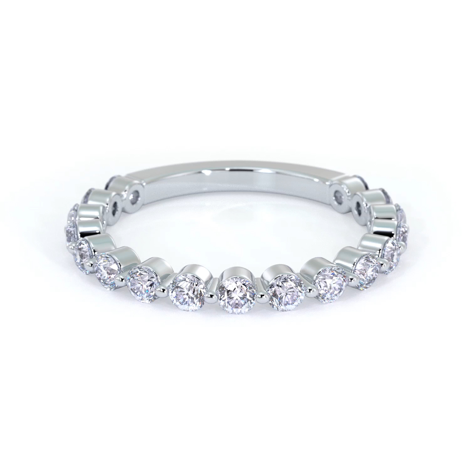 Floating Diamond Wedding Band, Stunning Bespoke Design!